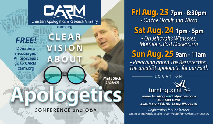 Apologetics Conference and Q & A Aug. 23,24,25